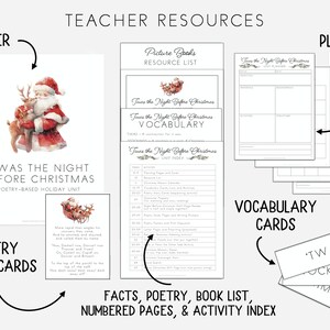 Twas the Night Before Christmas, Poetry-based Unit, Christmas Poem ...