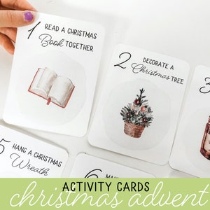 Christmas Advent Calendar Activity Cards, Daily December Activities ...
