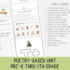 Twas the Night Before Christmas, Poetry-based Unit, Christmas Poem ...