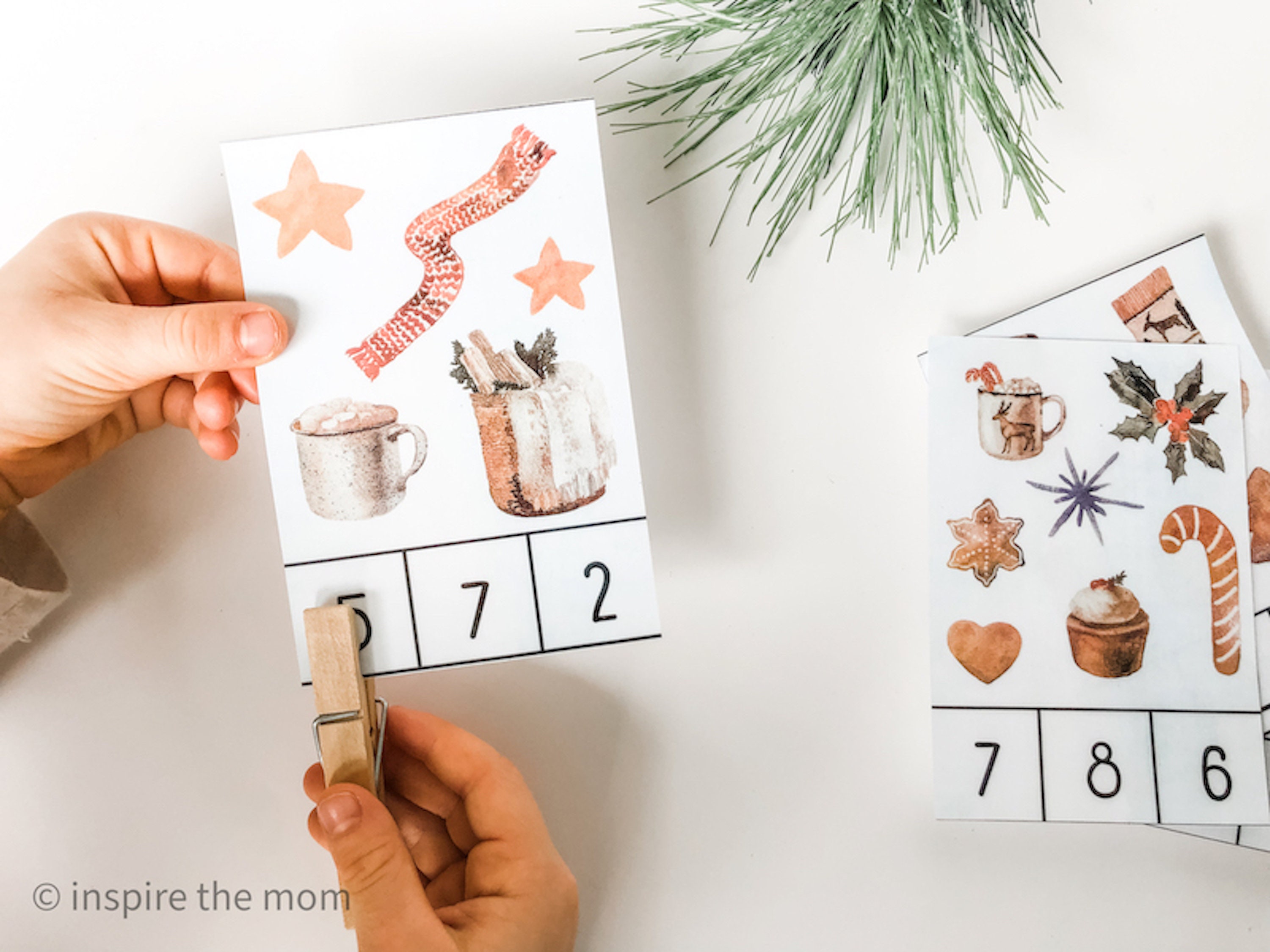 Preschool Winter Counting Clip Cards, Numbers 1-10, Winter Preschool ...