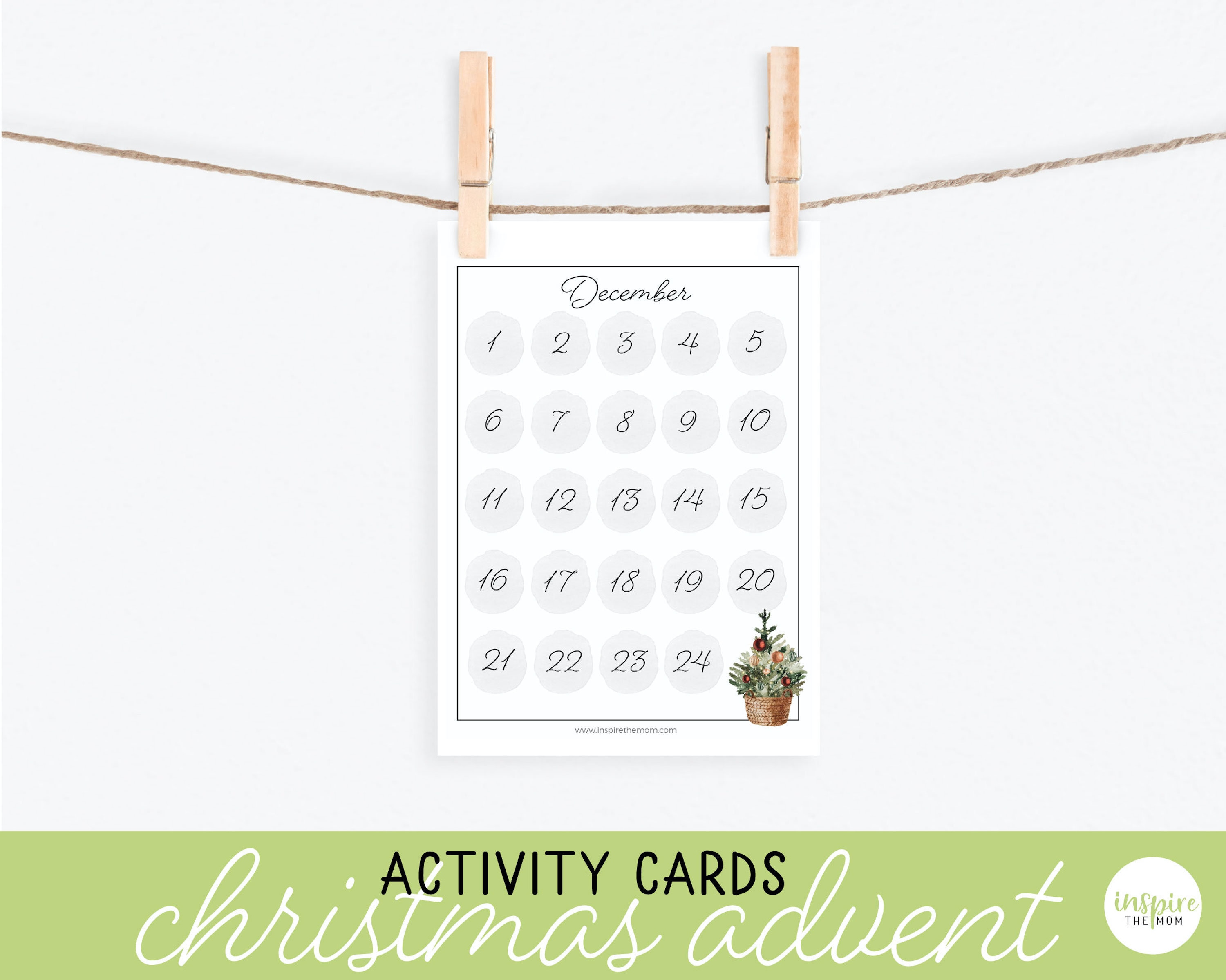 Christmas Advent Calendar Activity Cards, Daily December Activities ...