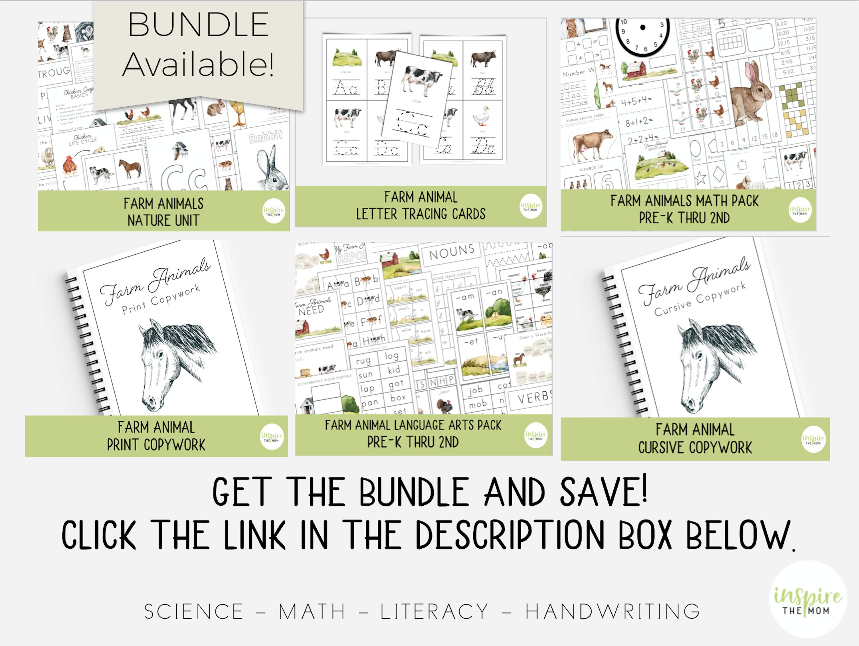 Farm Animals Math Pack Prek-2nd Farm Math Farm Activities - Etsy