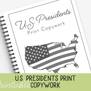 U.S. States and Capitals Cursive Copywork, Homeschool Printable ...
