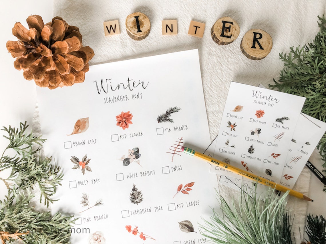 Winter Outdoor Scavenger Hunt Outdoor Scavenger Hunt Winter | Etsy