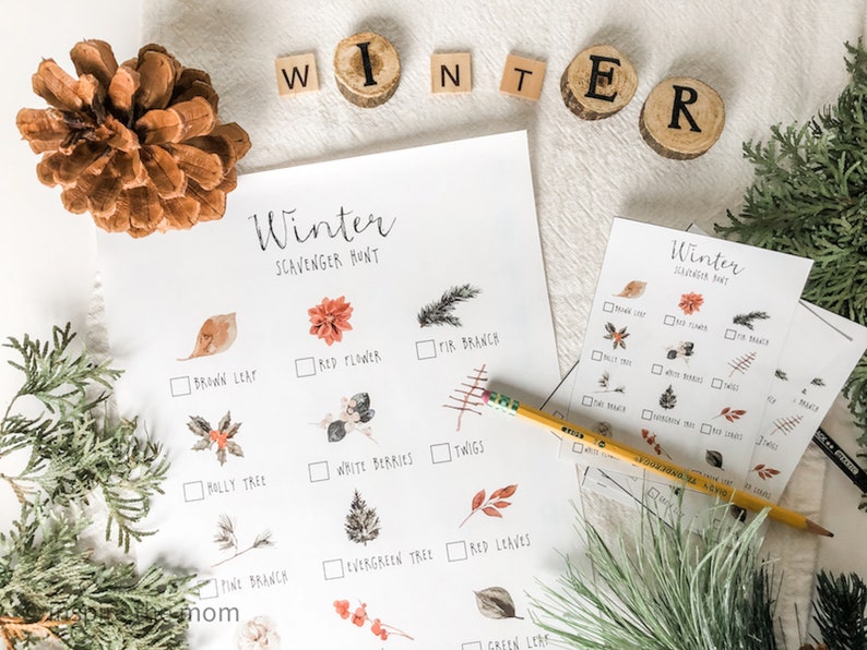 Winter Outdoor Scavenger Hunt Outdoor Scavenger Hunt Winter - Etsy