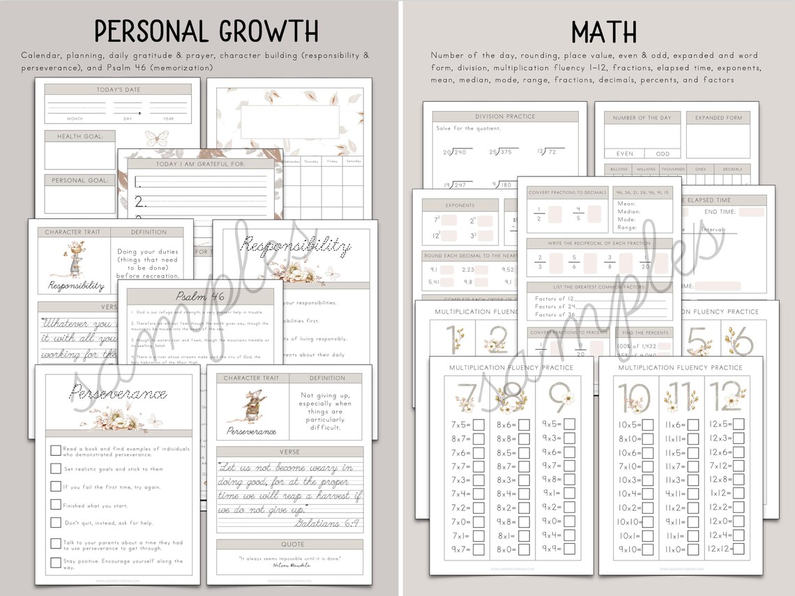 Fifth Grade Morning Menu Pages | No Prep Morning Work | Morning Time ...
