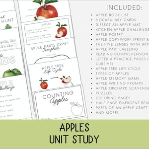 Apple Unit Study, Apple Activities, Prek - 2nd Grade, Fall Unit ...