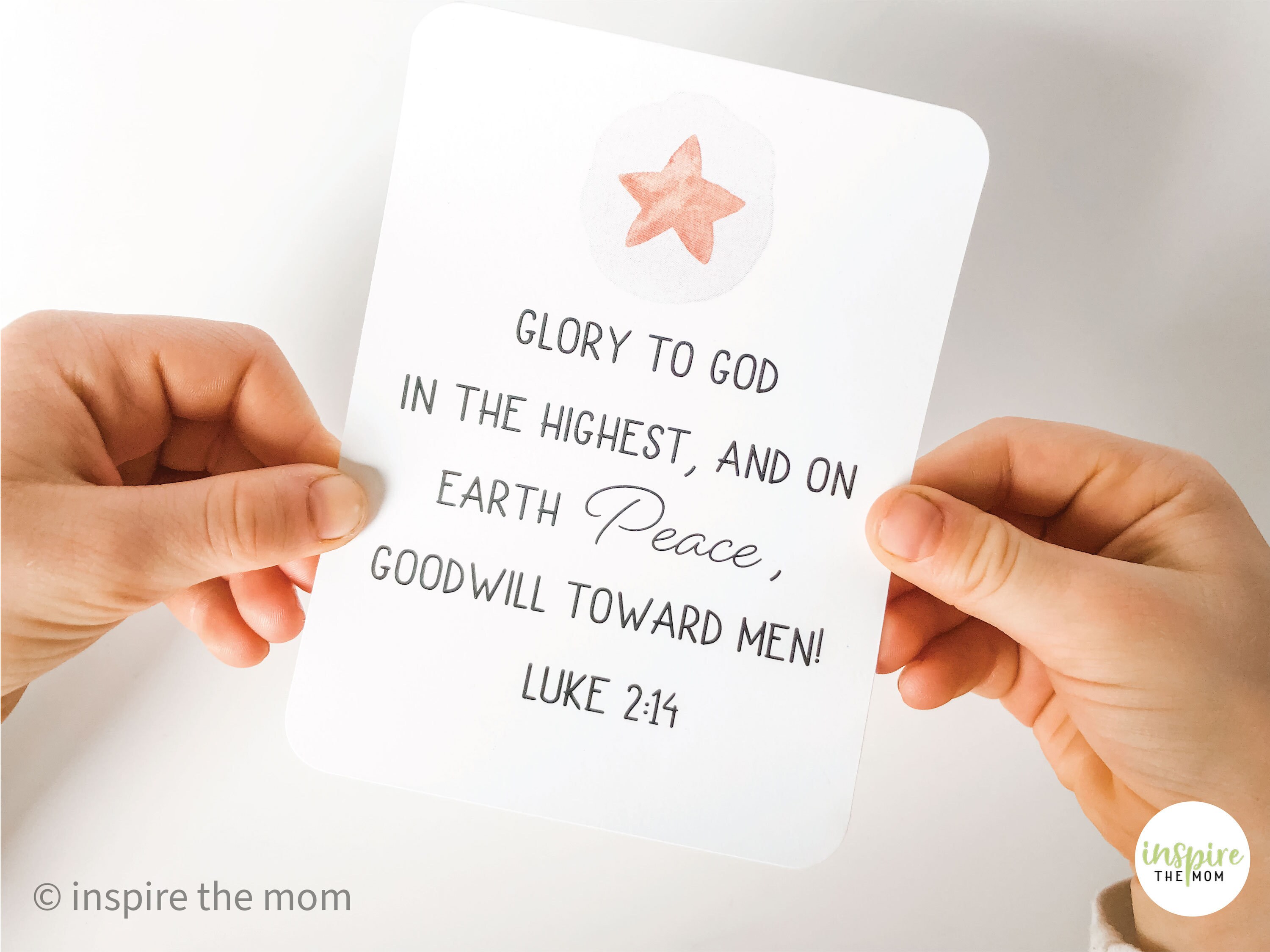 Christmas Advent Scripture Cards Nativity Advent 12 - Etsy
