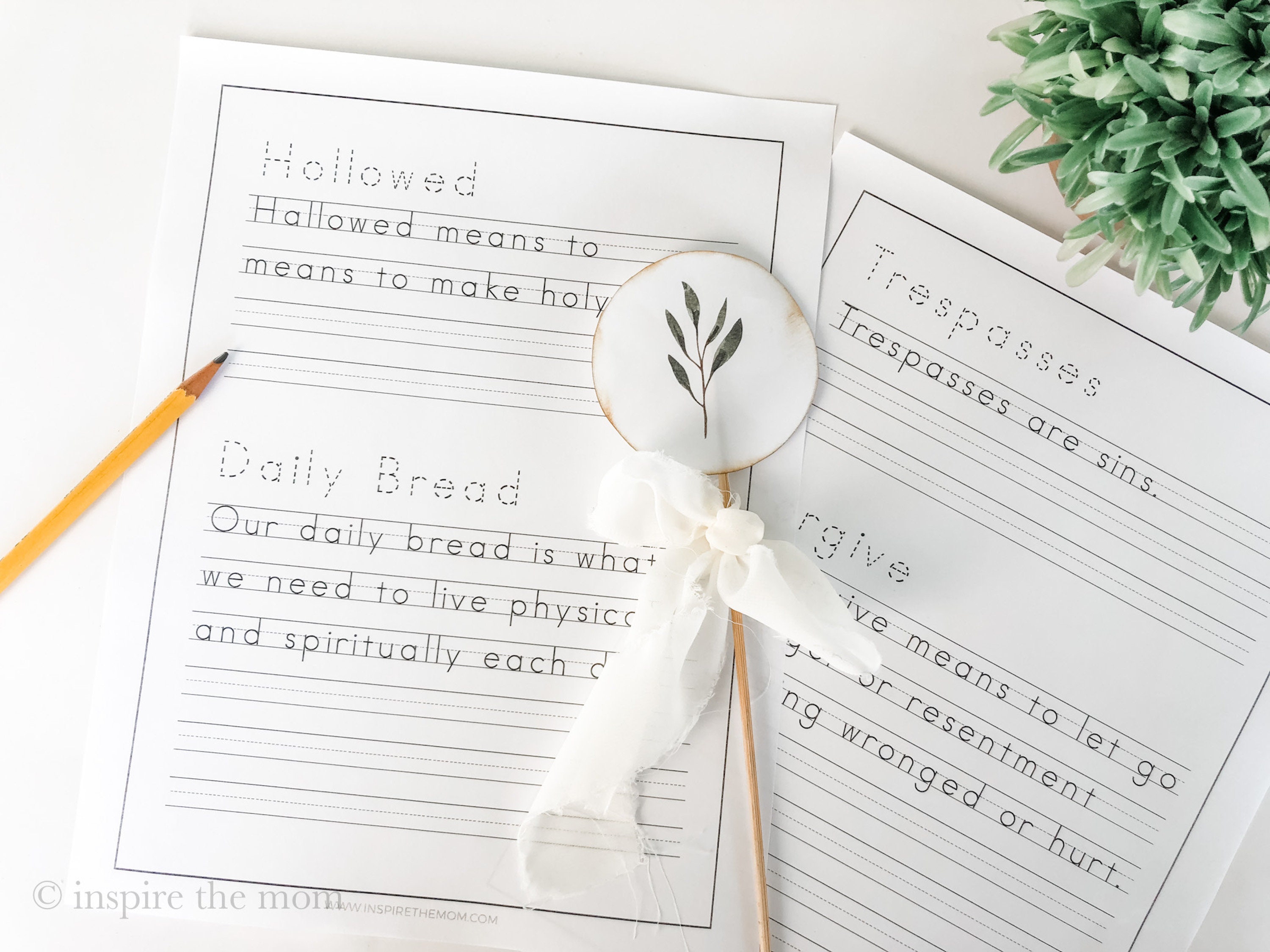 The Lord's Prayer Print Copywork, Homeschool Printable, Print ...