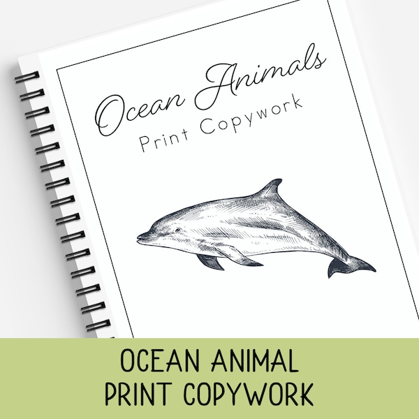 Ocean Animal Print Copywork - Etsy
