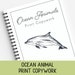 Ocean Animals Print Copywork, Ocean Animal Facts, Print Handwriting ...