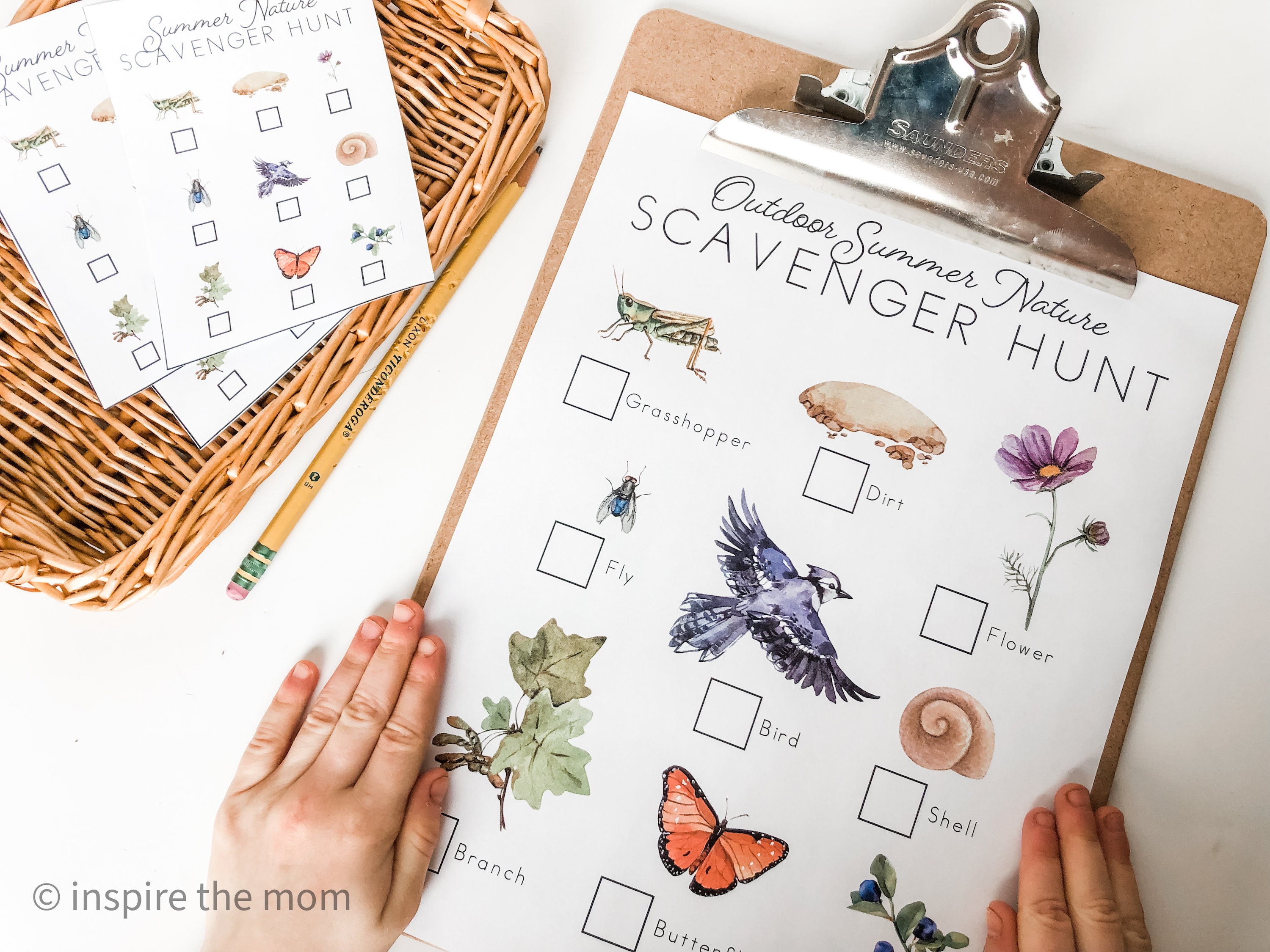Summer Nature Scavenger Hunt, for Prek-2nd Grade, Nature Study, Outdoor ...