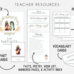Nativity Unit Study, Nativity Activities, Prek-4th Grade, Christmas ...