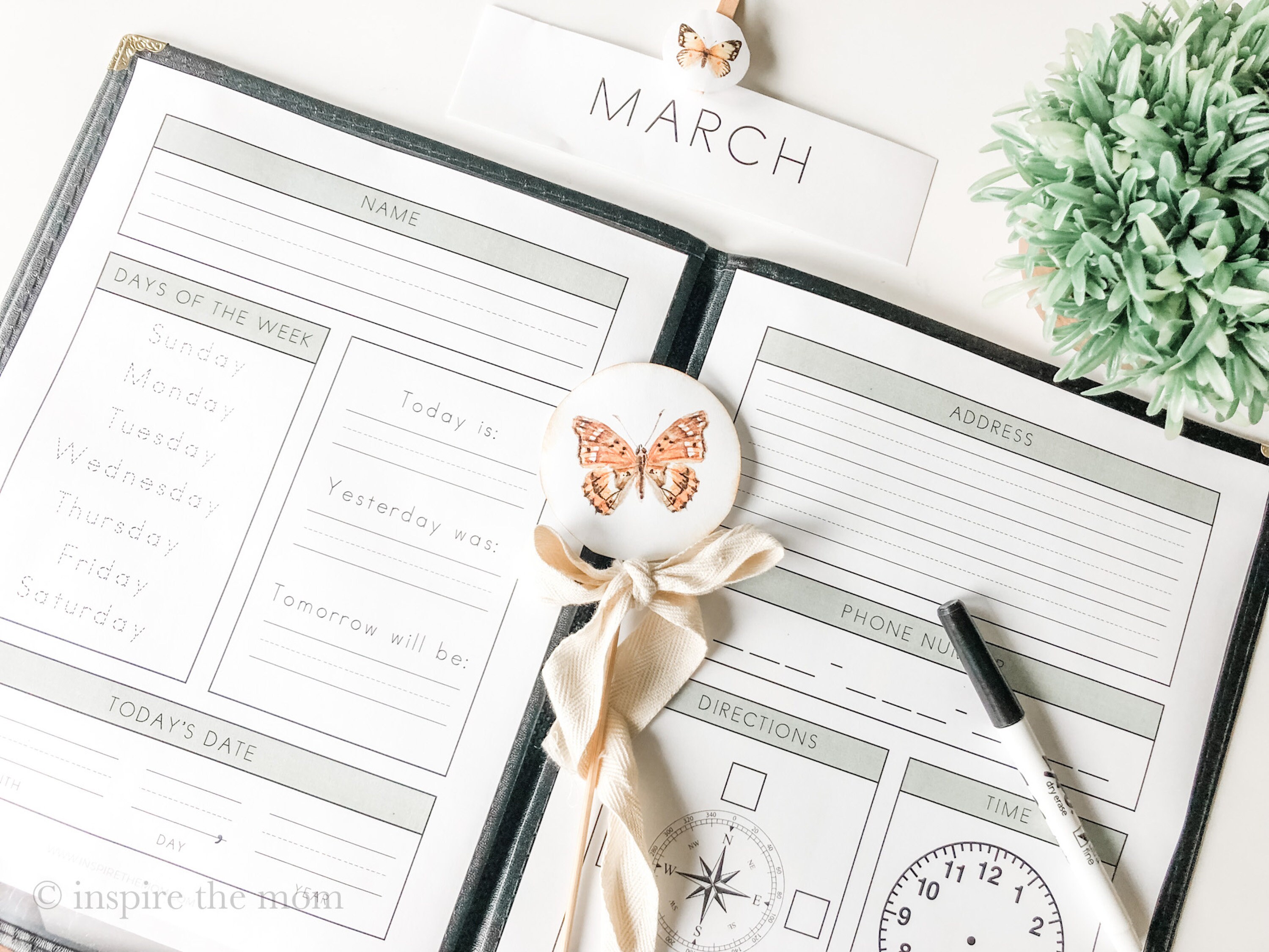 Morning Menu Pages for March, Homeschool Printable, Morning Time ...