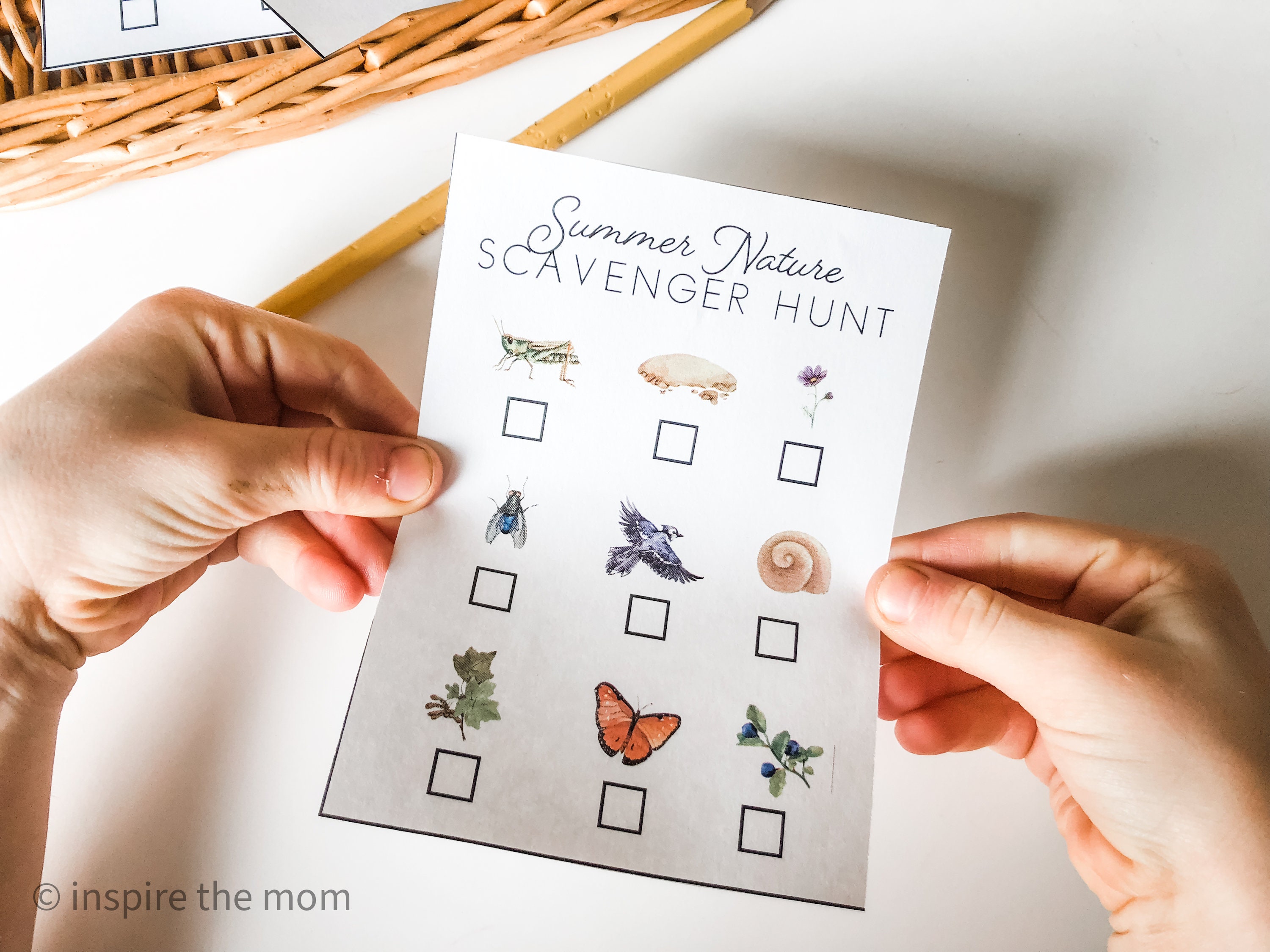 Summer Nature Scavenger Hunt, for Prek-2nd Grade, Nature Study, Outdoor ...