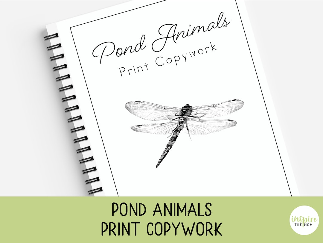 Pond Animals, Print Copywork, Pond Animal Facts, Print Handwriting ...