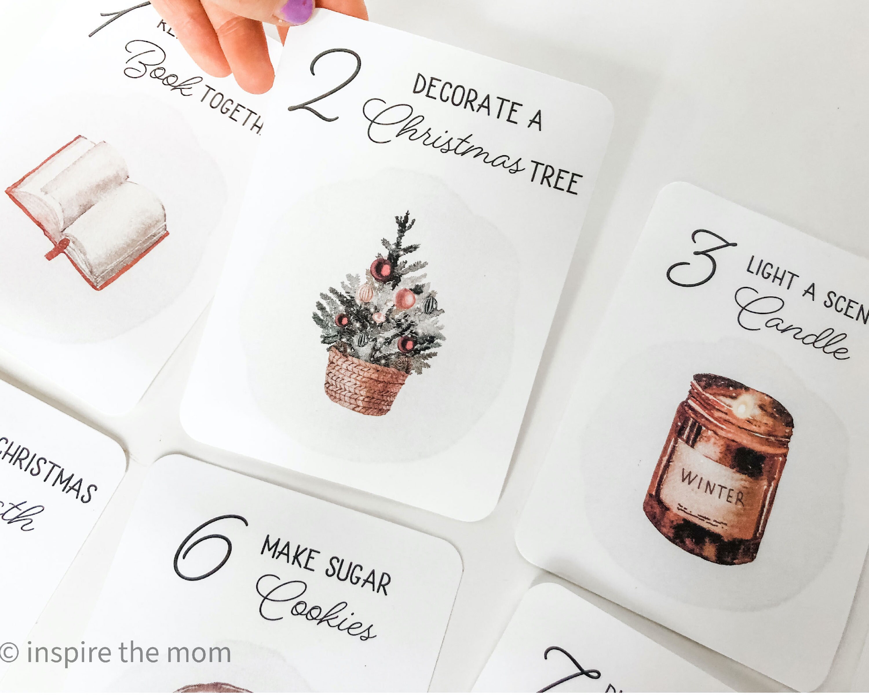 Christmas Advent Calendar Activity Cards Daily December - Etsy