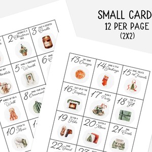 Christmas Advent Calendar Activity Cards, Daily December Activities ...