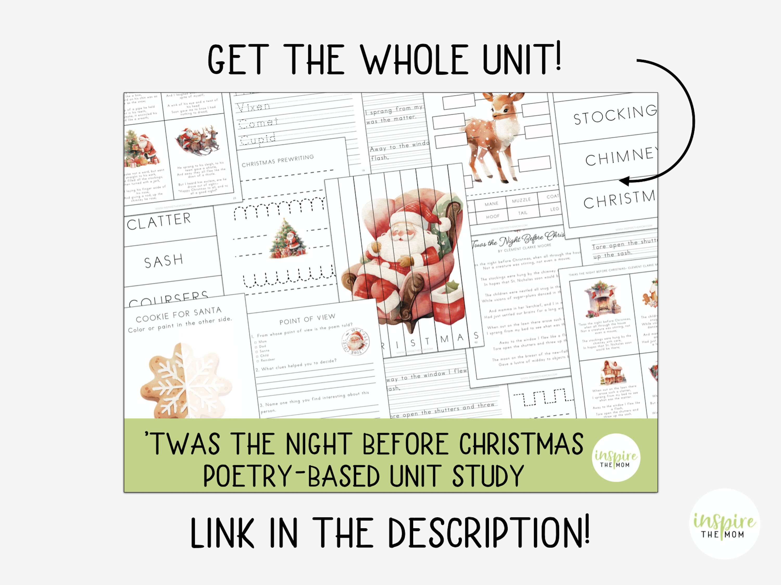 Twas the Night Before Christmas, Poetry Cards, 12 Printable Cards ...