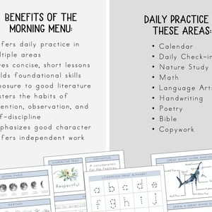 Morning Menu Pages for July | Morning Time Basket | Charlotte Mason ...