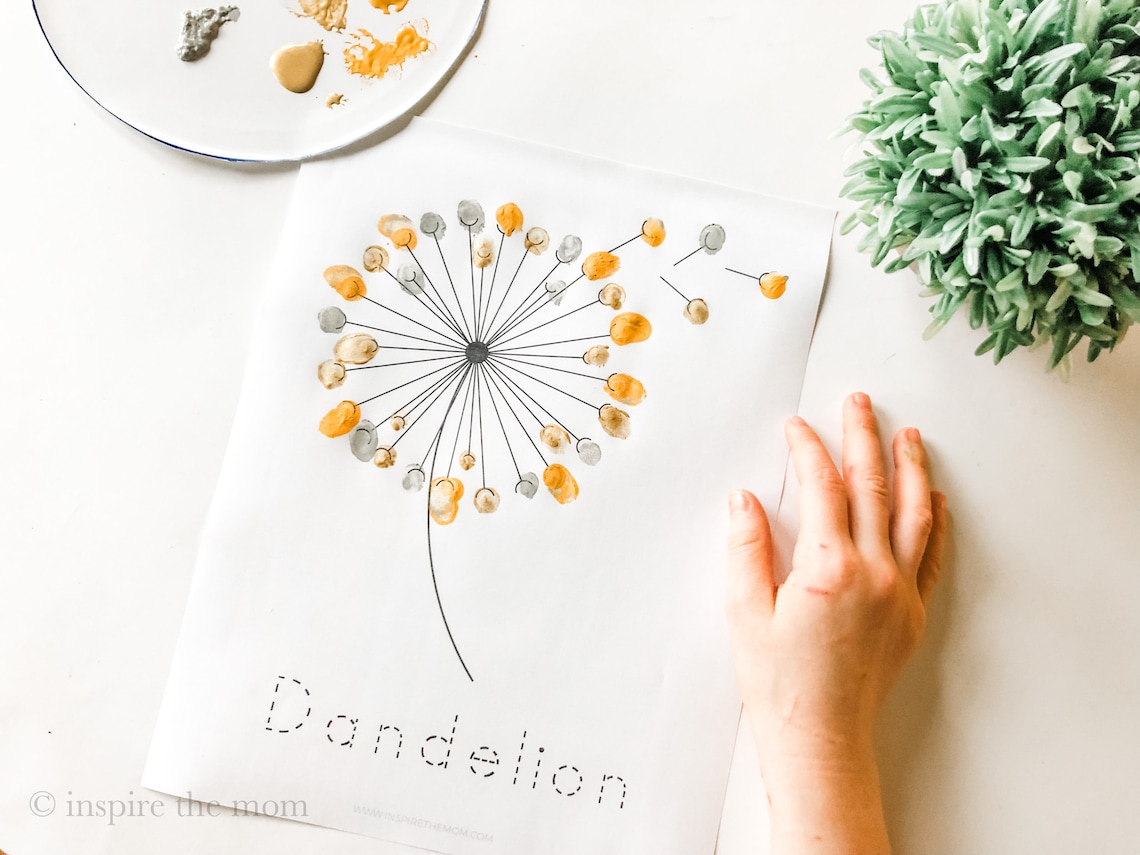 Dandelion Craft Template, Dandelion Wish, Preschool Craft, Montessori ...