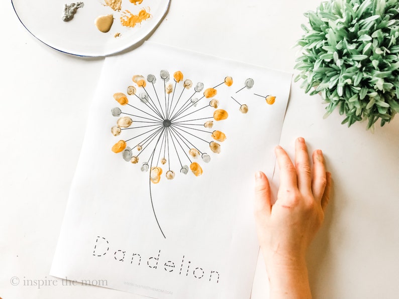 Dandelion Craft Template, Dandelion Wish, Preschool Craft, Montessori ...