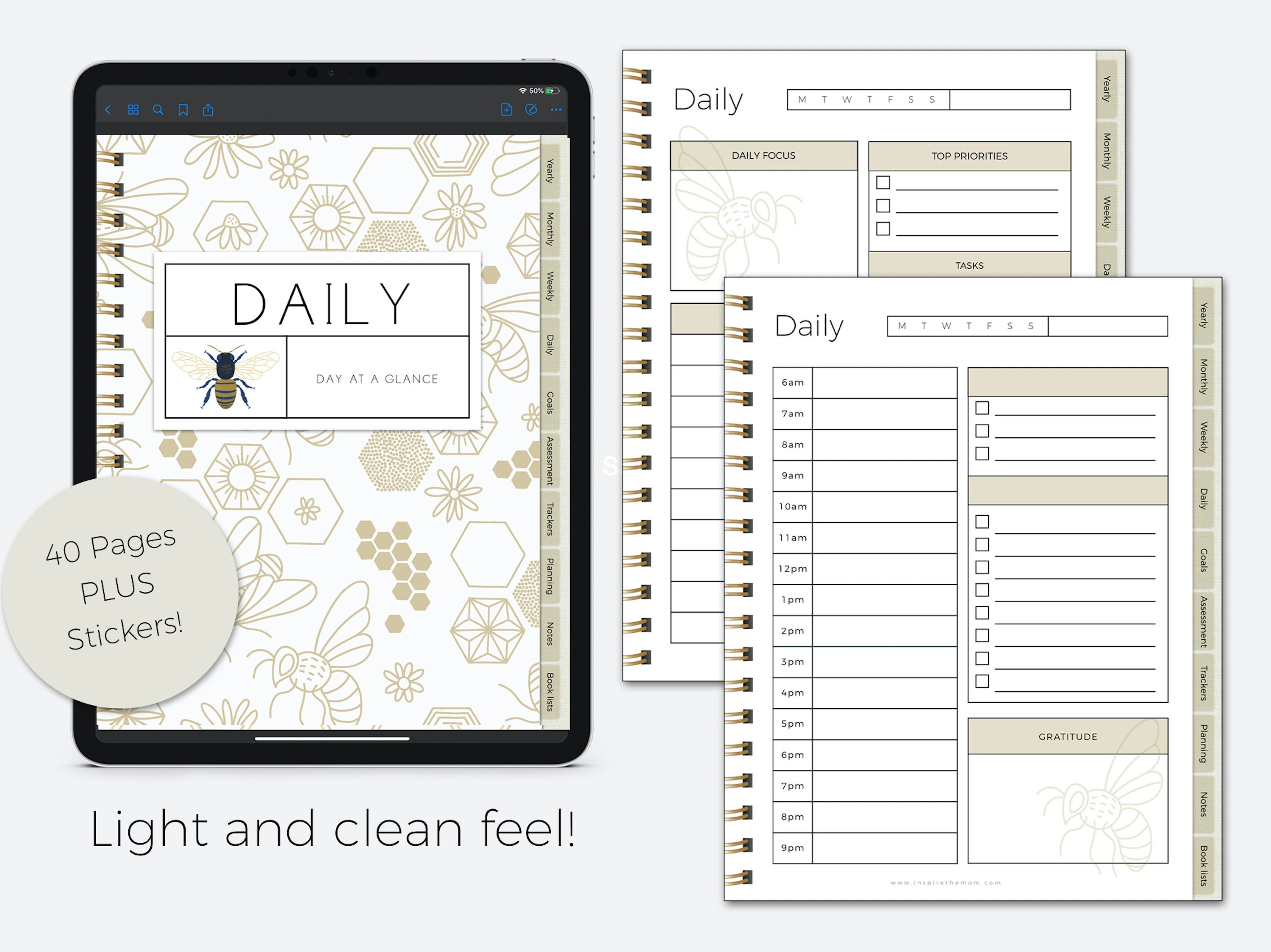 Honey and Lemon Homeschool Digital Planner, Undated Digital Planner ...
