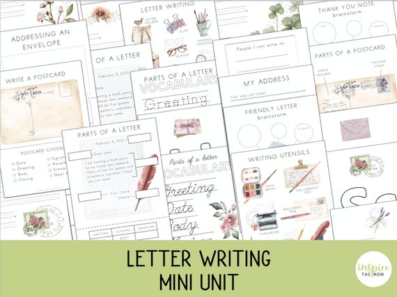 Letter Writing Mini Unit Letter Writing Activities Language - Etsy