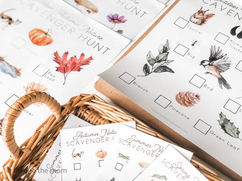 Seasons Nature Scavenger Hunts BUNDLE for Prek-2nd Grade - Etsy