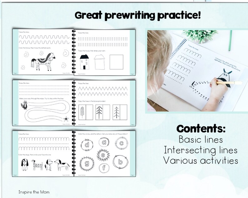 Preschool Prewriting Book 2 Prewriting Activities Prewriting - Etsy