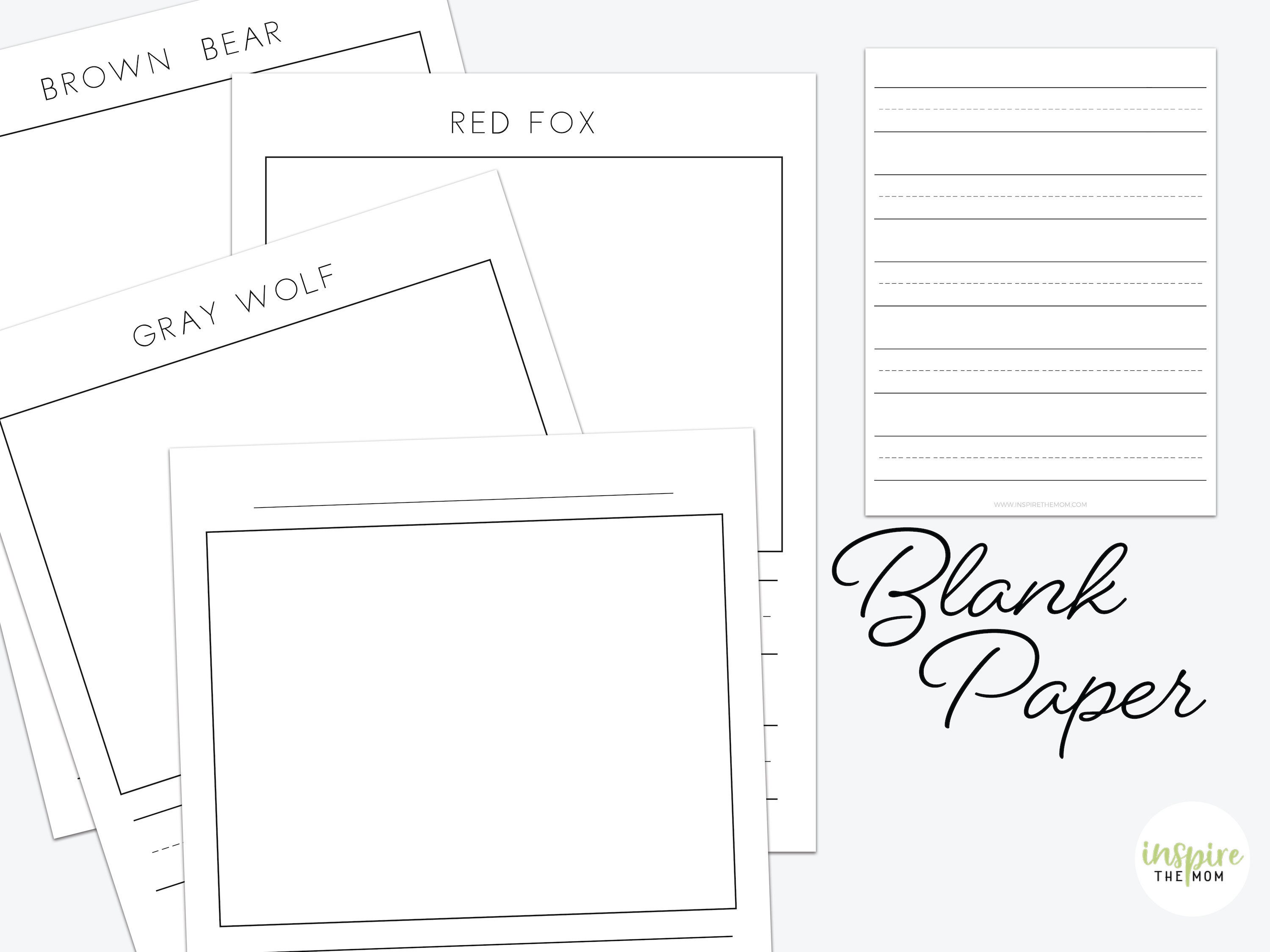 Winter Animals Handwriting Pack, Homeschool Printable, Print and ...
