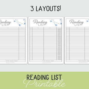 Reading List, Reading Record Tracking Sheet, Homeschool Printable ...