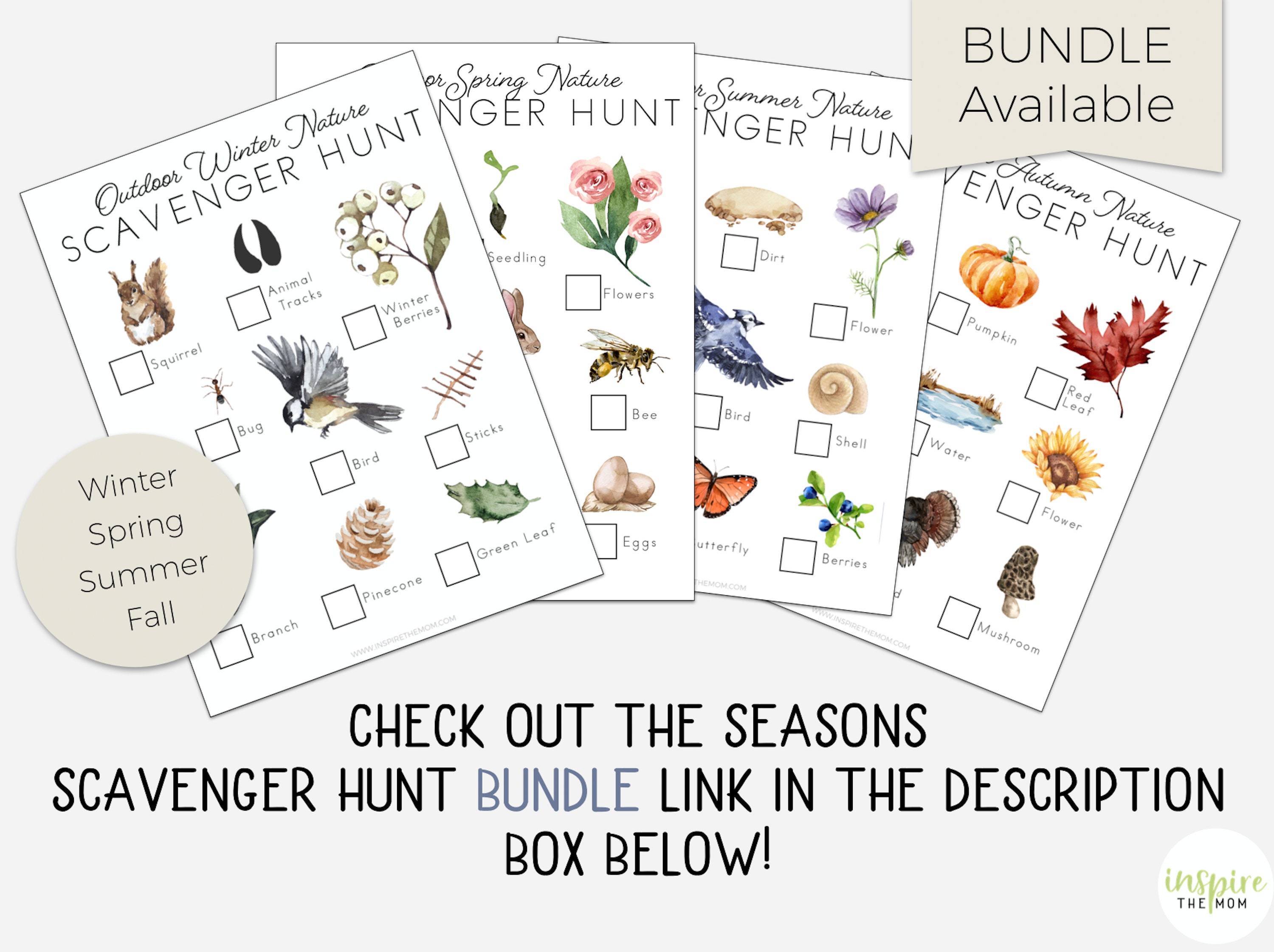 Spring Nature Scavenger Hunt for Prek-2nd Grade Nature - Etsy