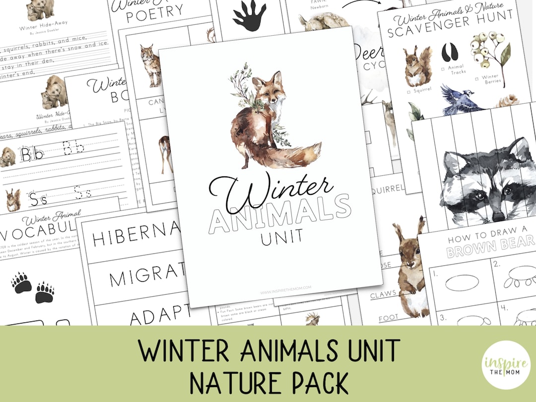 Winter Animals Unit Study for Kids | Prek–2nd Nature Activities ...