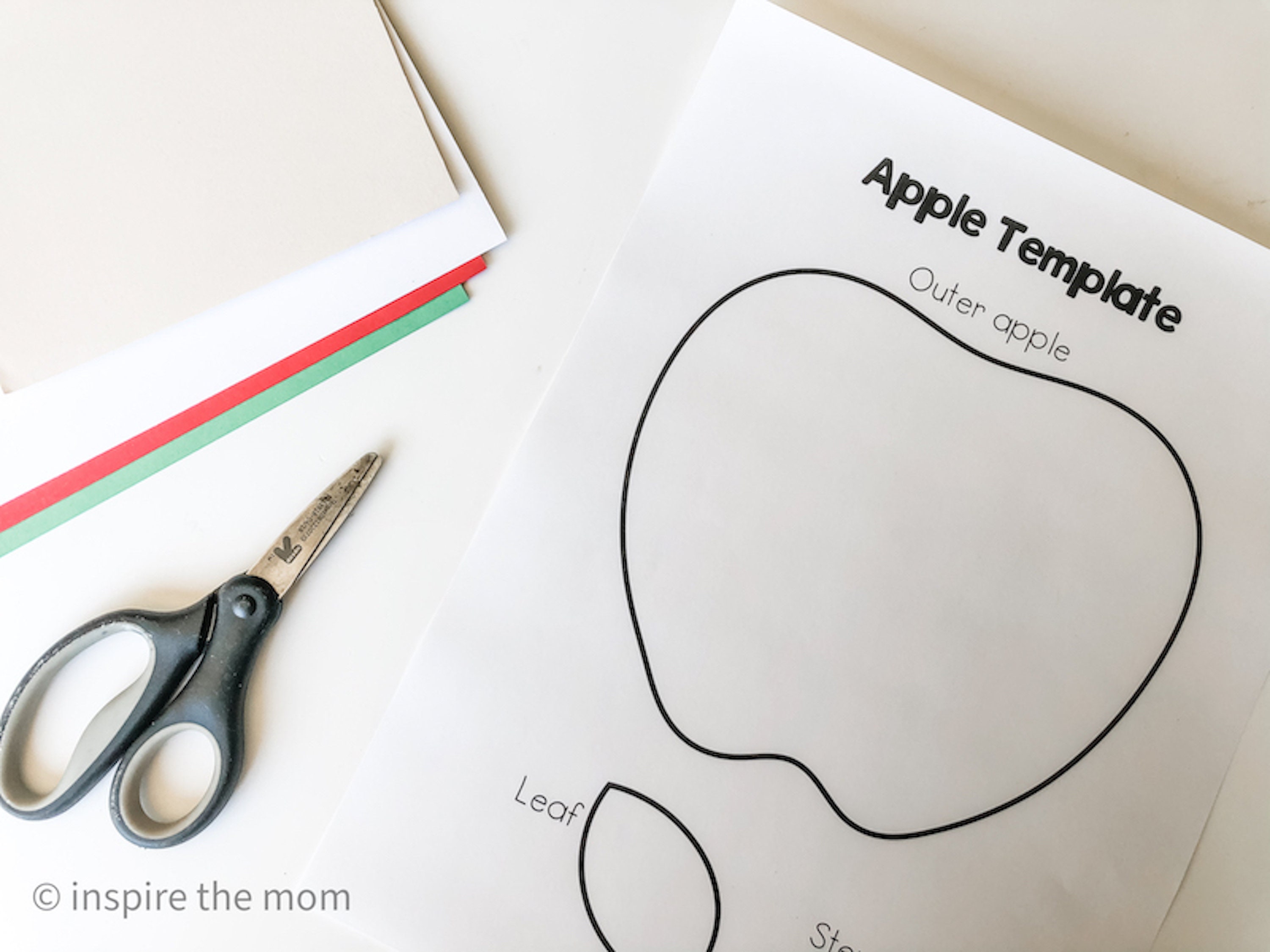 Parts of an Apple Craft, Apple Template, Apple Craft, Apple Activity ...