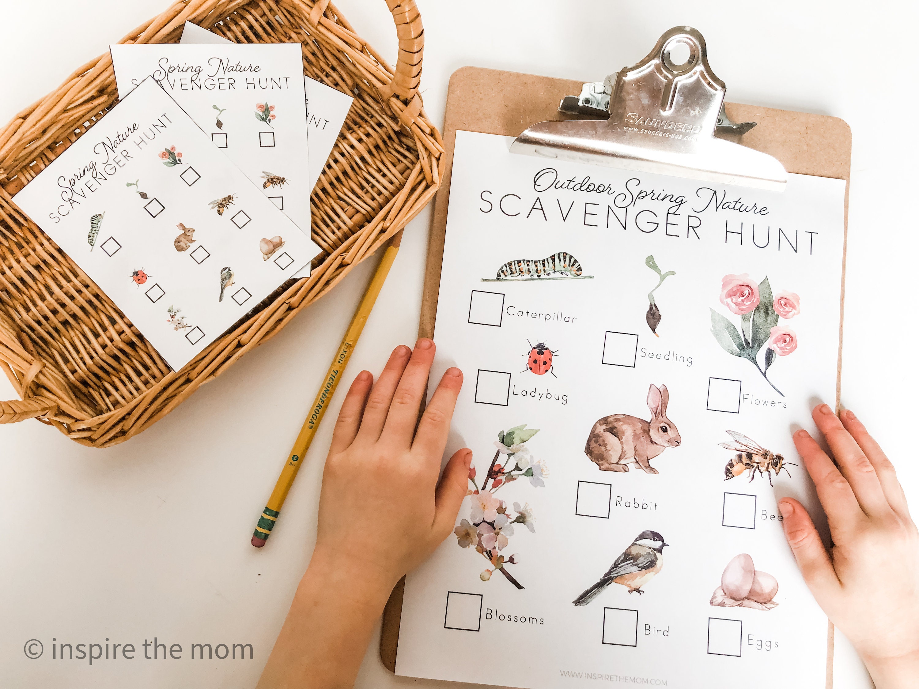Spring Nature Scavenger Hunt, for Prek-2nd Grade, Nature Study, Outdoor ...