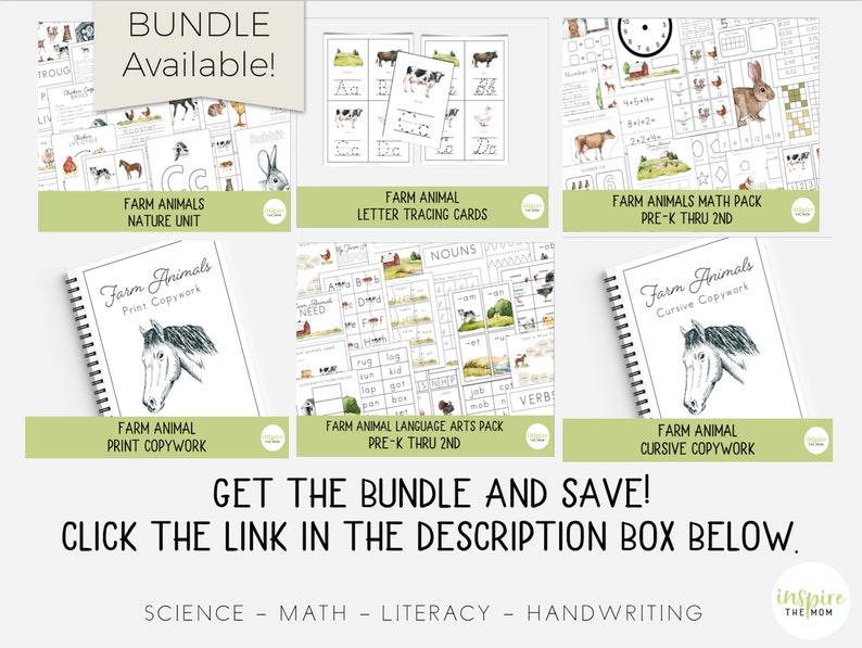 Farm Animal Alphabet Tracing Cards Handwriting Activity Farm - Etsy