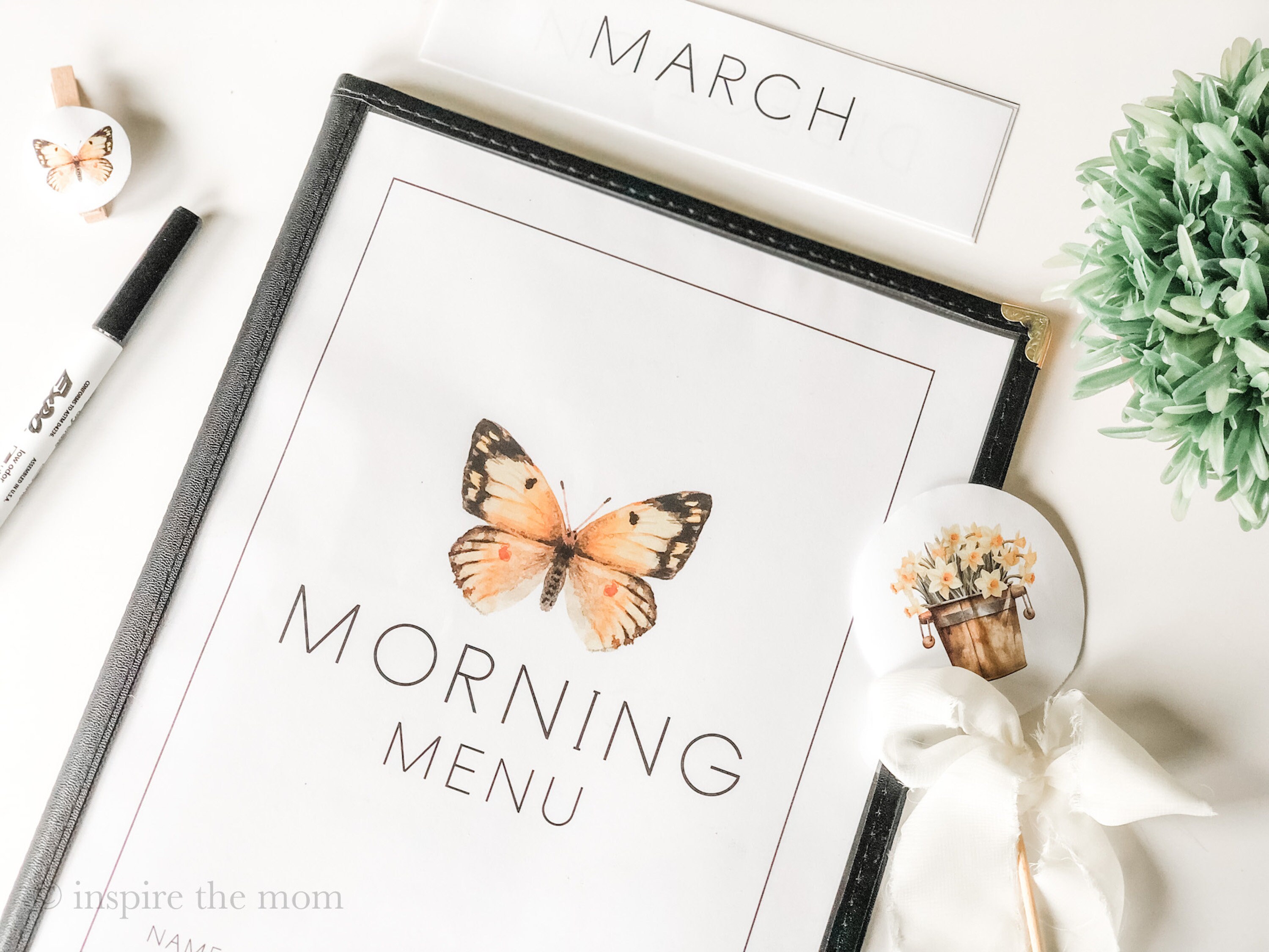 Morning Menu Pages for March, Homeschool Printable, Morning Time ...
