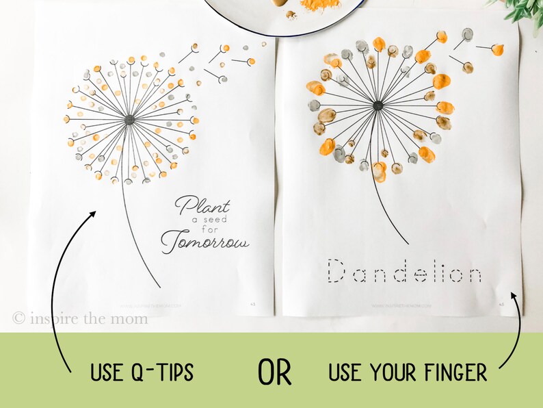 Dandelion Craft Template, Dandelion Wish, Preschool Craft, Montessori ...