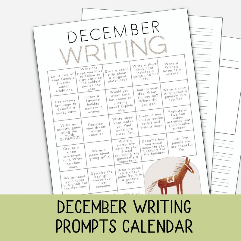 Creative Prompts Calendar - Etsy