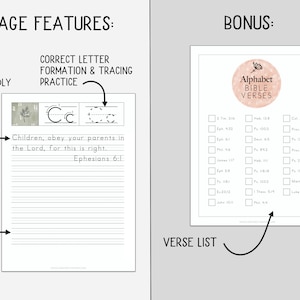 Print Alphabet Bible Verse Copywork, Print Copywork, Print Handwriting ...