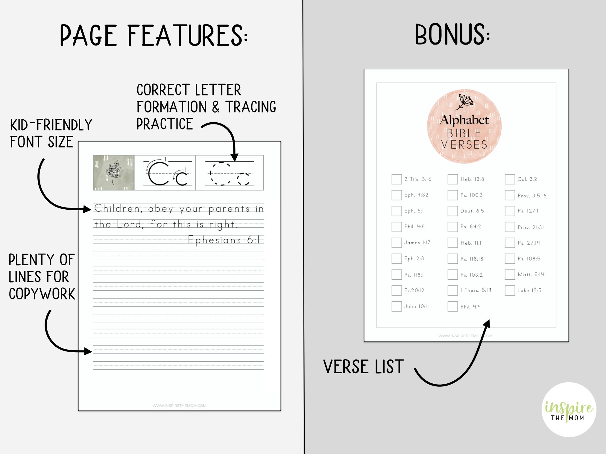 Print Alphabet Bible Verse Copywork Print Copywork Print - Etsy