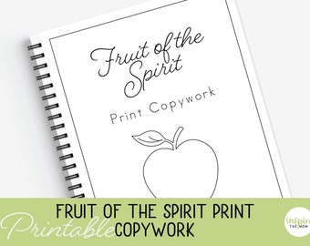 Cursive Fruit of the Spirit Printable Workbook, ESV Bible Penmanship ...