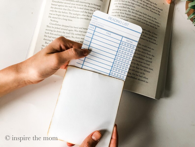 Printable Library Card Reading Bookmark Tracker for Students and ...