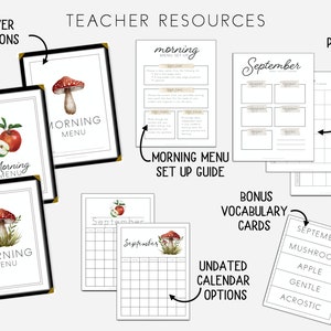 Morning Menu Pages for September | Morning Time Basket | Charlotte ...