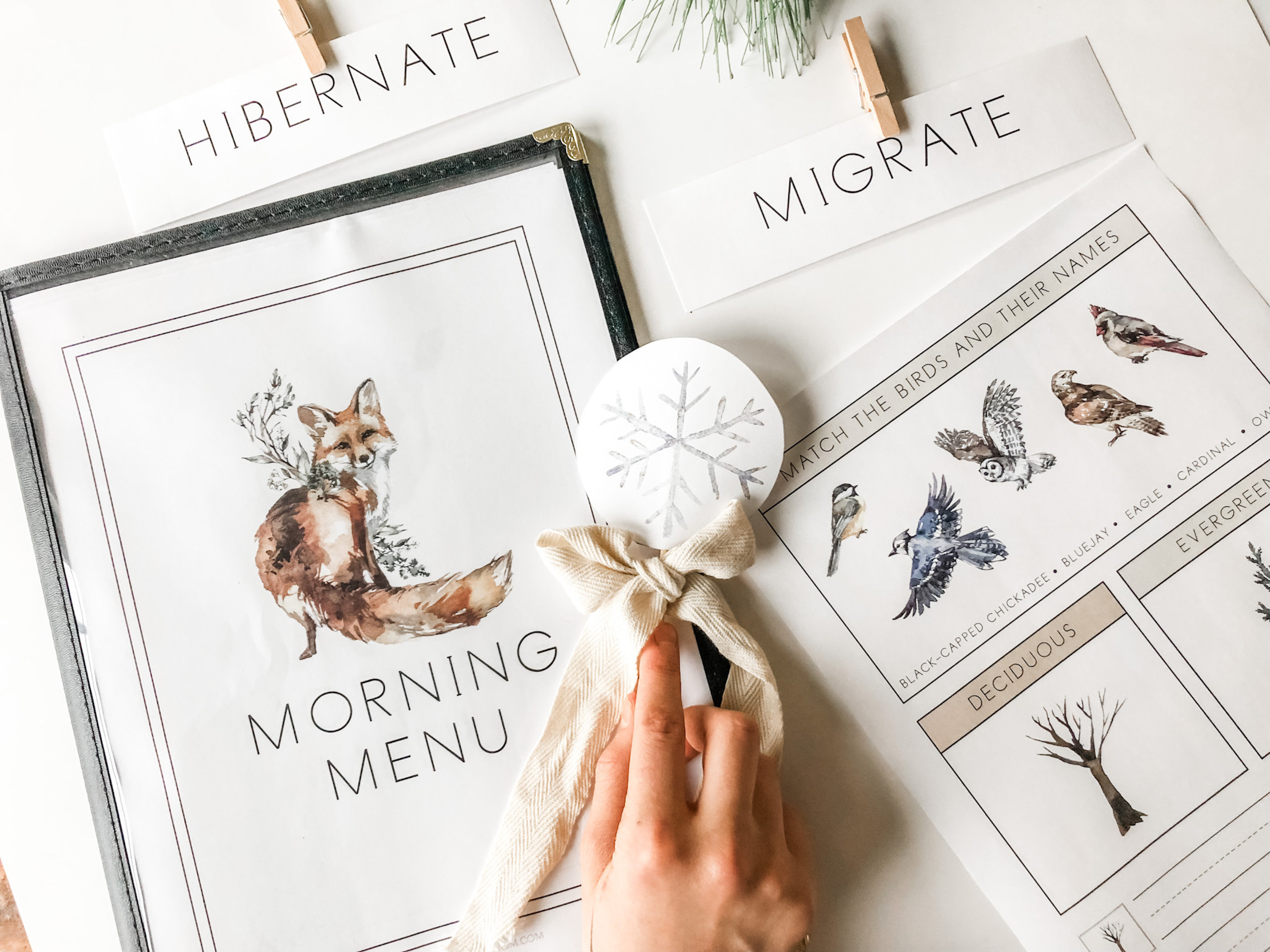 Morning Menu Pages for January, Homeschool Printable, Morning Time ...