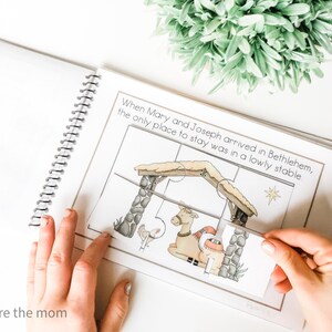 Nativity Busy Book Printable, Half-page Interactive Nativity Story ...