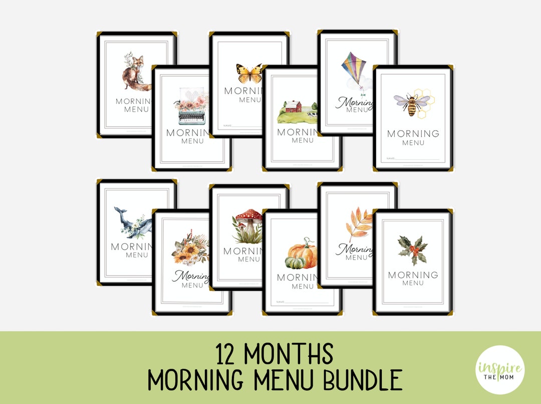 Complete 12 Months | Morning Menu Bundle | Charlotte Mason | Daily ...