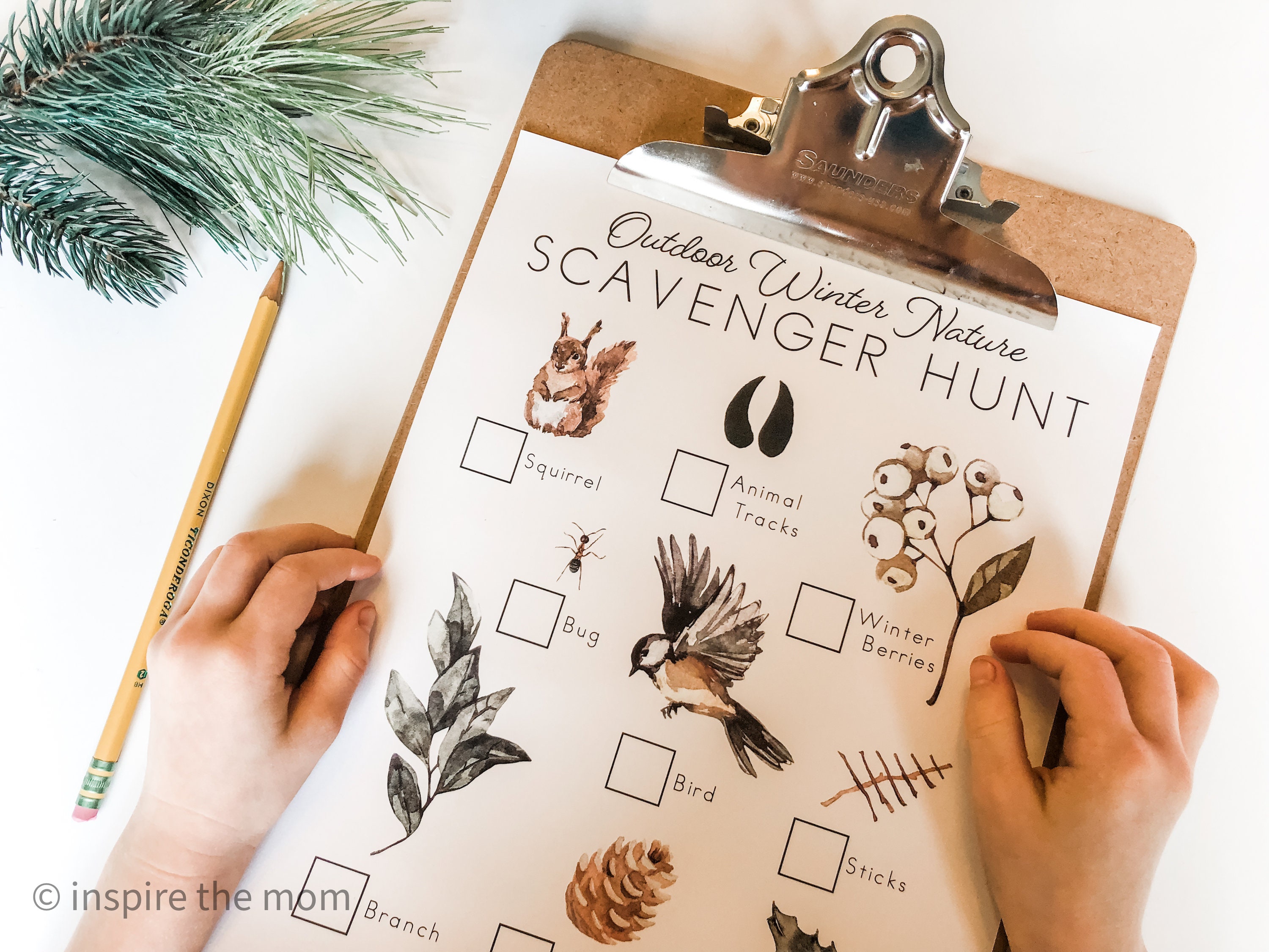 Winter Nature Scavenger Hunt, for Prek-2nd Grade, Nature Study, Outdoor ...