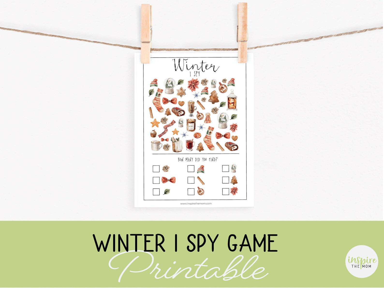 Winter I Spy Printable, Kids Activity, Two Game Sheets, Winter Game ...
